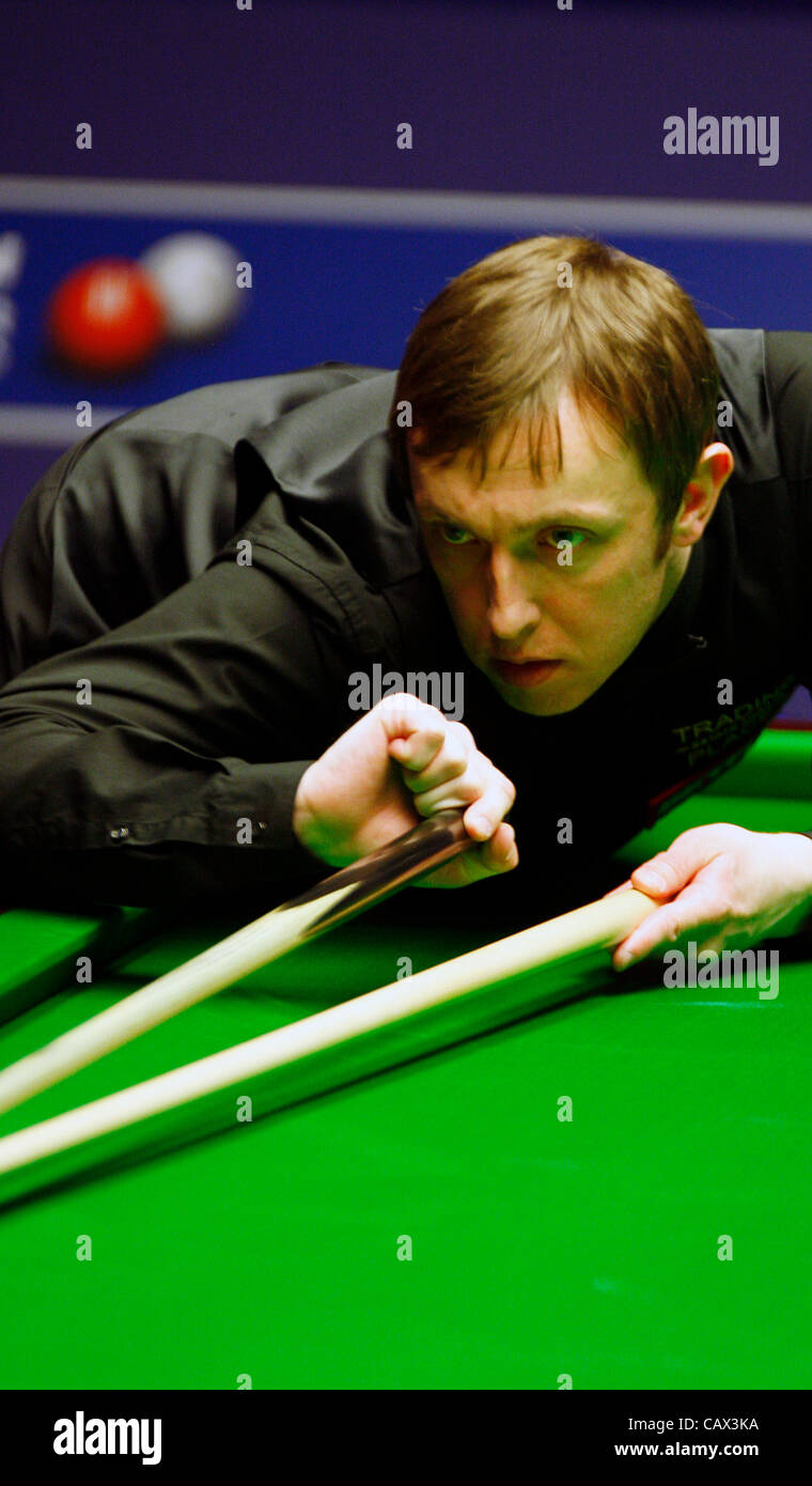 30.04.2012. Crucible, Sheffield, England. Andrew Higginson (Eng) in ...