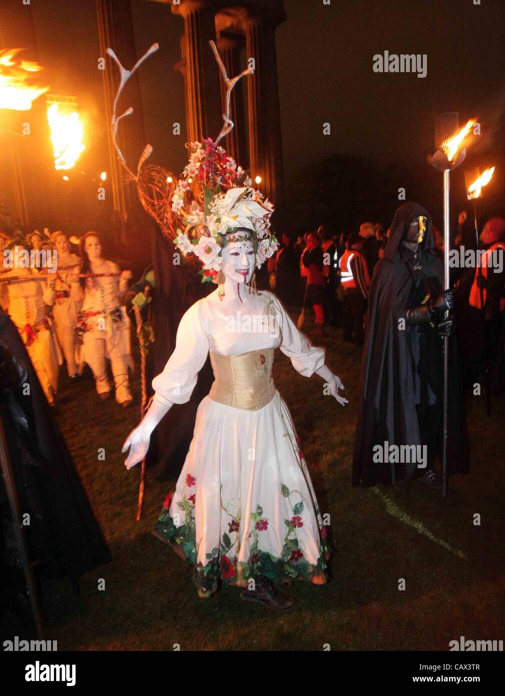 Beltane Fire Festival Edinburgh Scotland U.K. 30/04/12. Ancient pagan ...