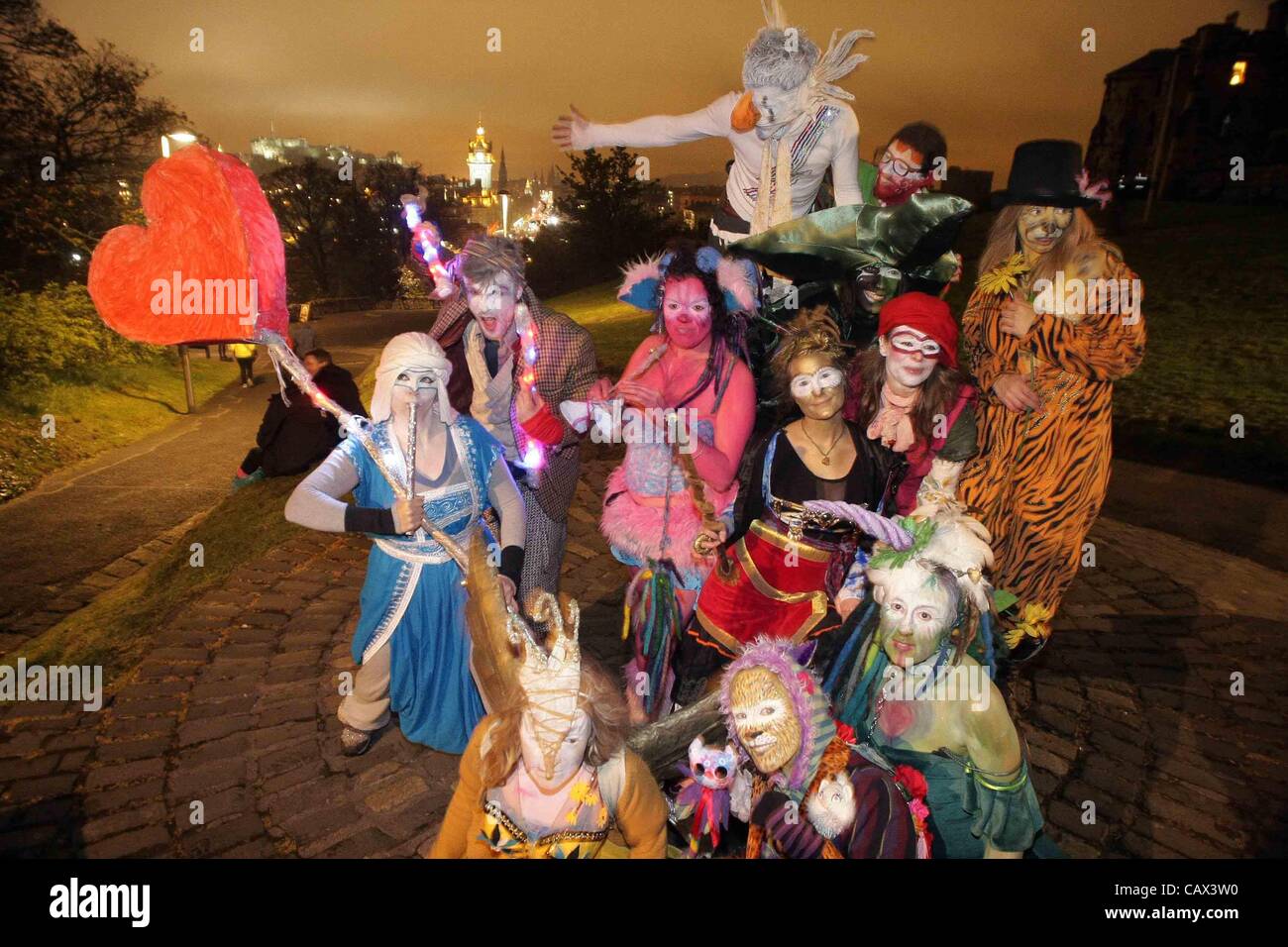 Beltane Fire Festival Edinburgh Scotland U.K. 30/04/12. Ancient pagan ...