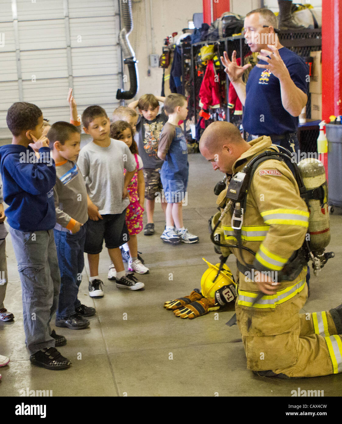 May 18, 2010 - Modesto, CA, USA - A Modesto Fire Department firefighter ...