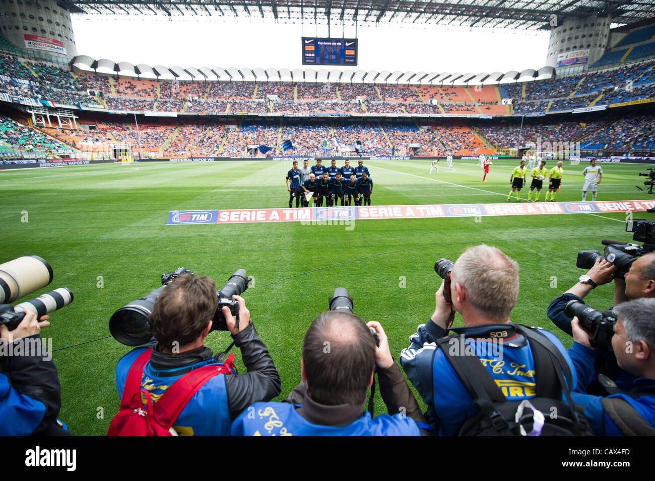 Inter team group line-up, APRIL 29, 2012 - Football / Soccer : General ...