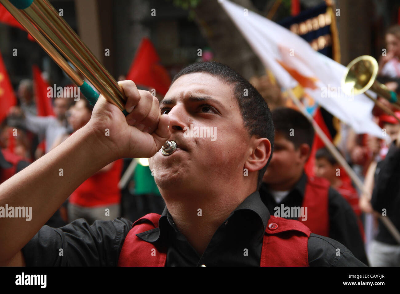 May day protests in Nicosia, Cyprus ,1st May 2012 Stock Photo - Alamy