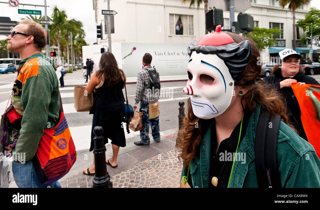 May 1, 2012 - Los Angeles, California, USA - People gather for marches ...