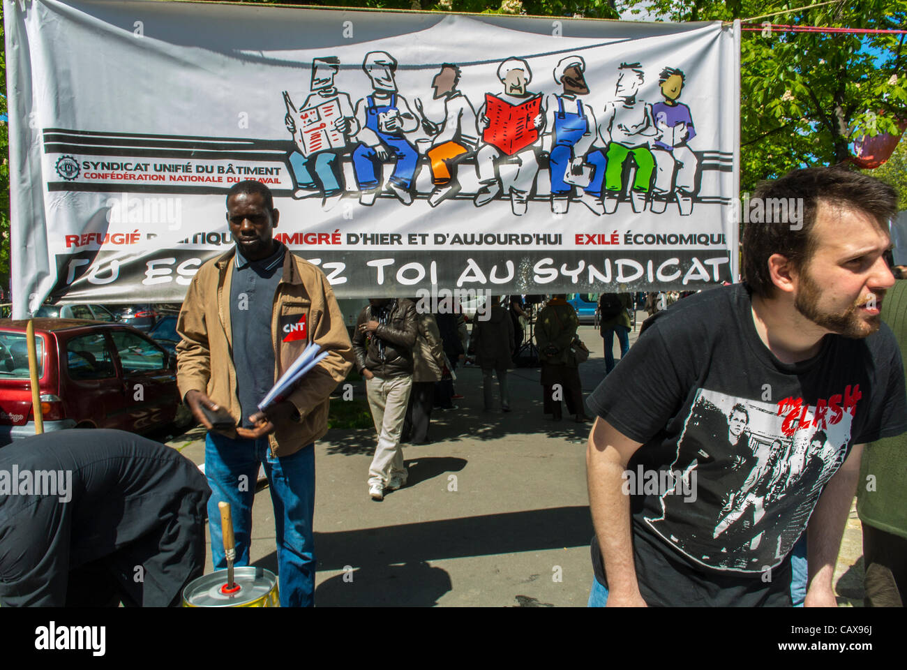 Paris, France, French Trade Unions Demonstrate in Annual labor day may ...