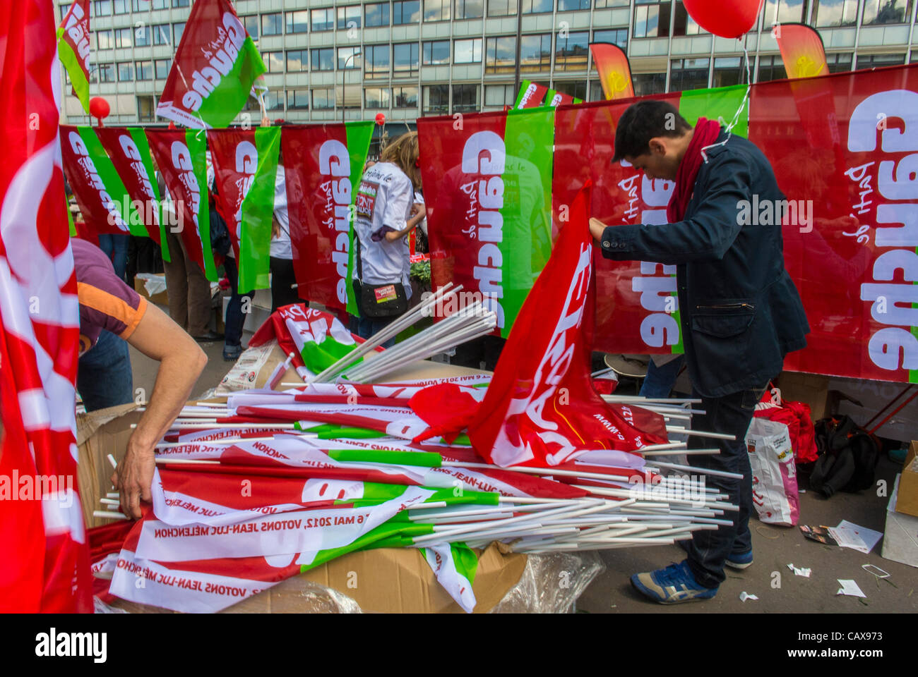 Paris, France, French Trade Unions Demonstrate in Annual May Day, Man ...