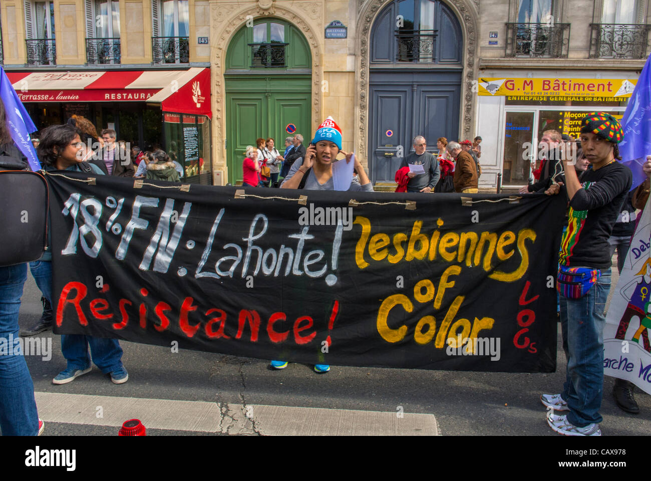 Paris, France, Group French Lesbians Demonstrate in Annual May Day ...