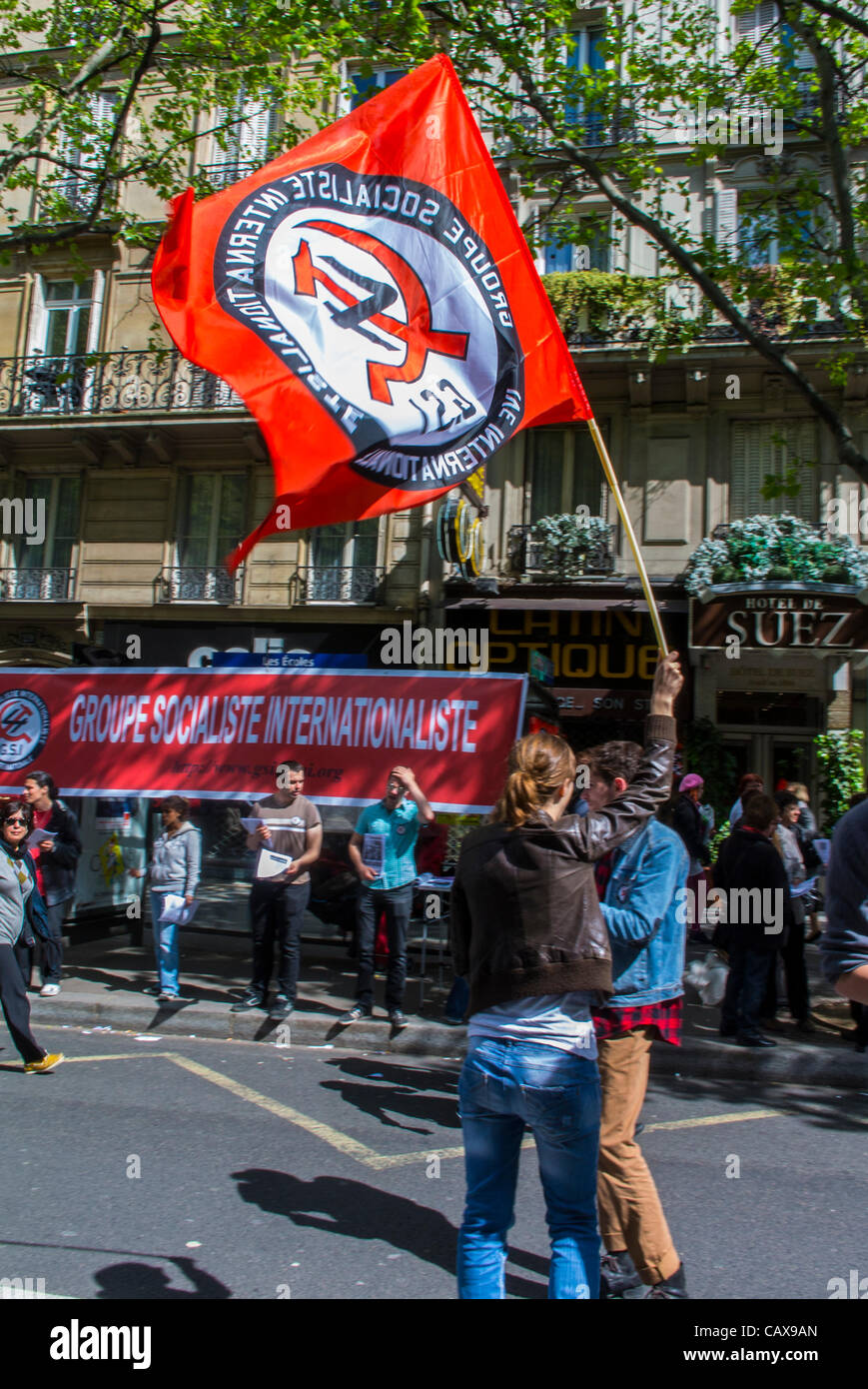 Flag of the french communist party hi-res stock photography and images ...