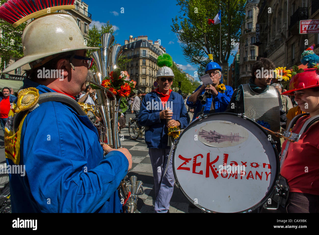Paris, France, French Labor Unions Demonstrate in Annual labor day may ...