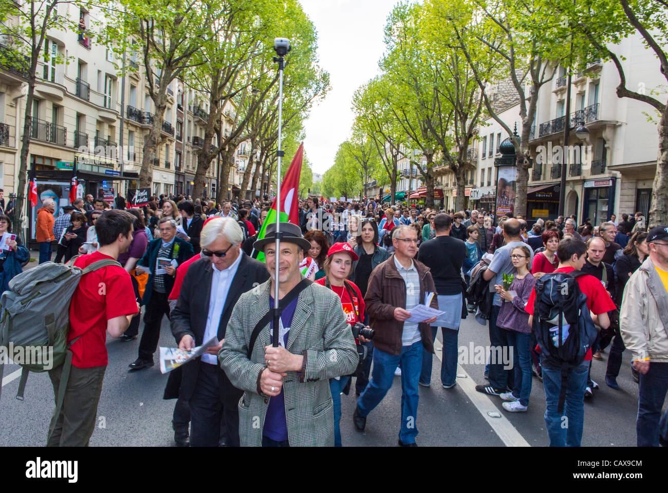 Paris, France, French Trade Unions Demonstrate in Annual labor day may ...
