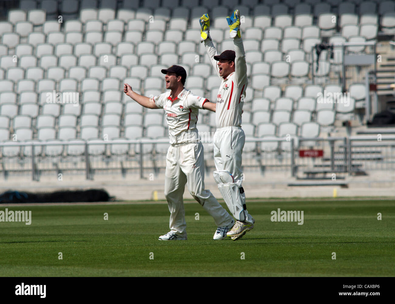 Tom Smith and Gareth Cross (w/k) appeal and Alex Hales is out lbw for ...