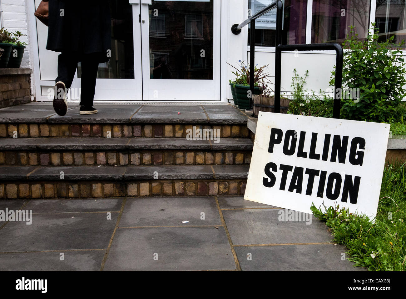 London, UK, Thursday 3rd May 2012. Polling stations open to vote on the ...