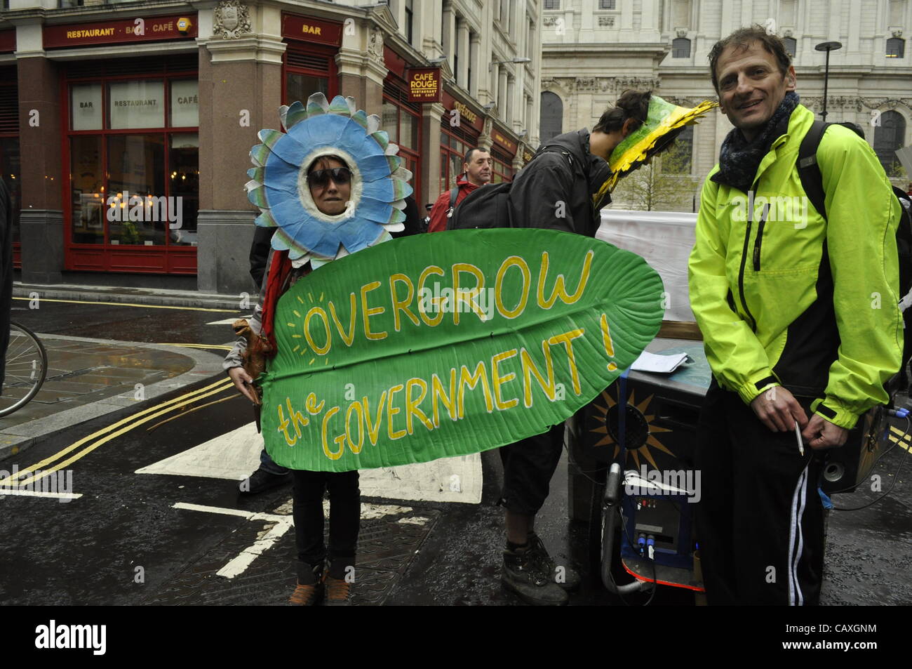 03 May 2012 Carter Lane, London UK. A costumed protester at the UK ...