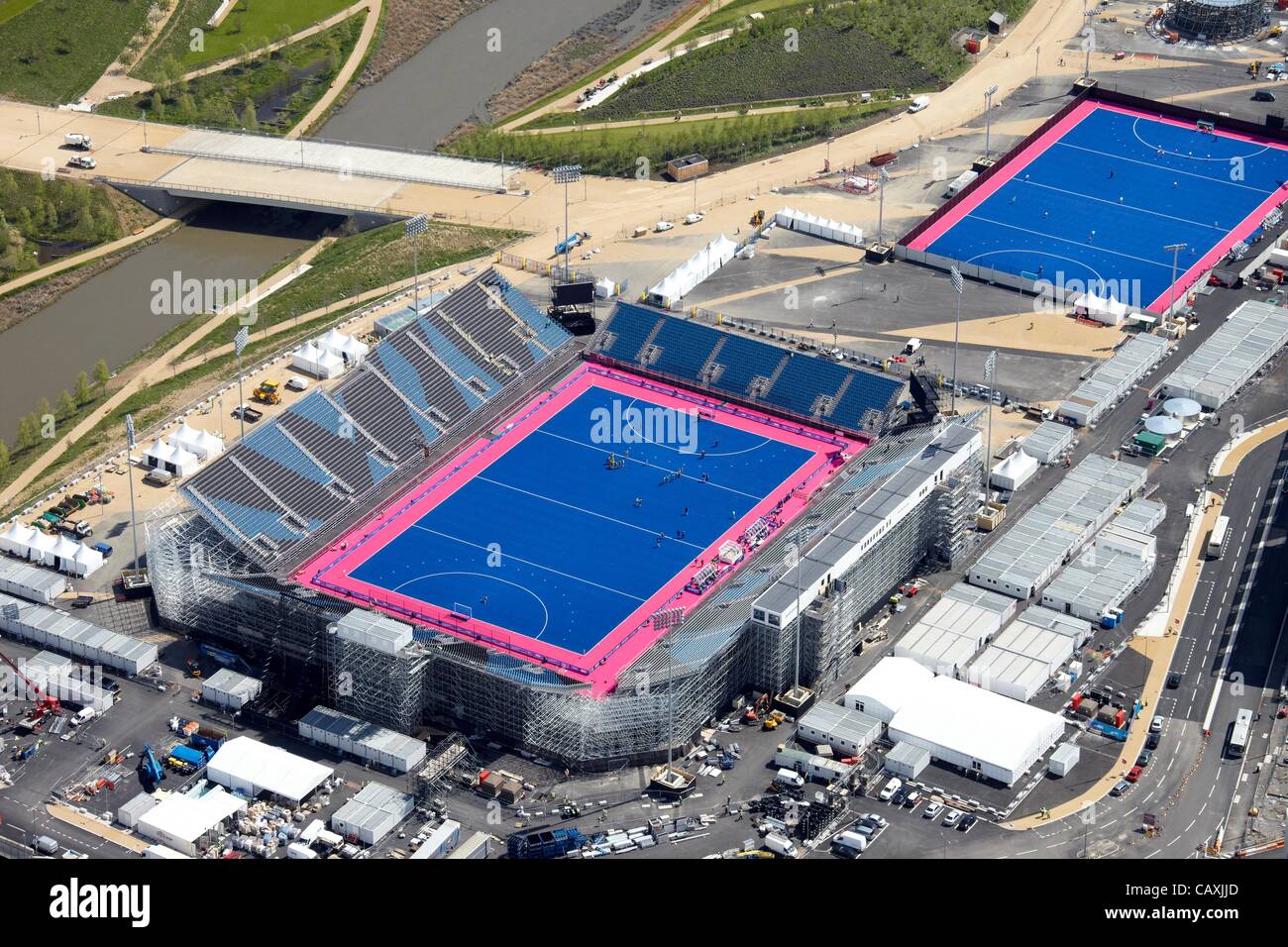 Aerial photography of Riverbank Arena in Olympic Park, London 2012 ...