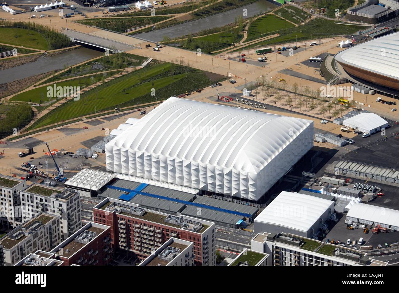 Aerial photography of Basketball Arena in Olympic Park, London 2012 ...