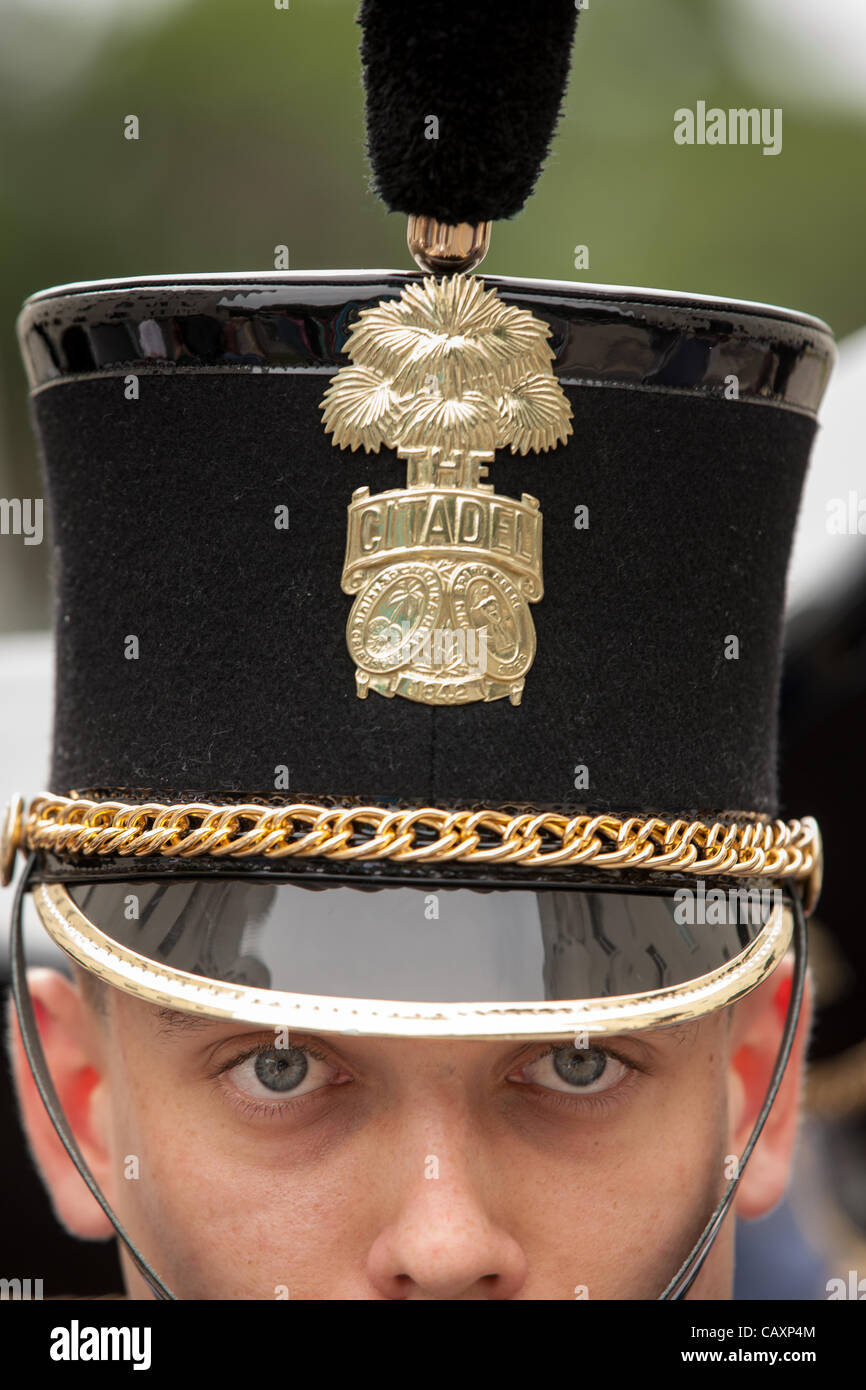 An undergraduate cadet at the Citadel during the Long Grey Line ...