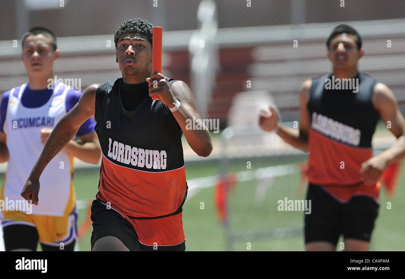 May 4, 2012 - Albuquerque, NM, U.S. - Lordsburg's Joseph Jackson takes ...