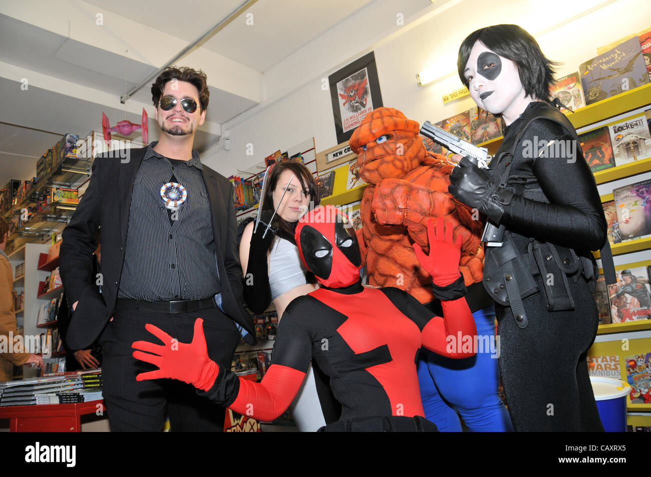 Performers from 'Heroes Alliance UK' dressed as Superheroes as part of ...