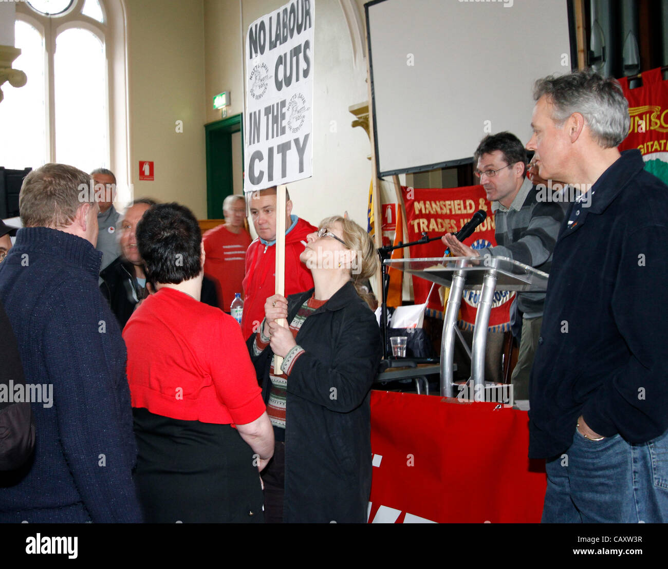 Liam Conway, Nottingham NUT and Chair Notts Trades Council addresses ...
