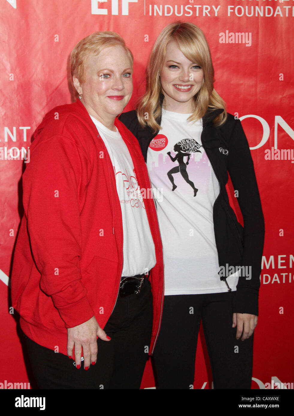May 5, 2012 - New York, New York, U.S. - Actress EMMA STONE (R) and her ...
