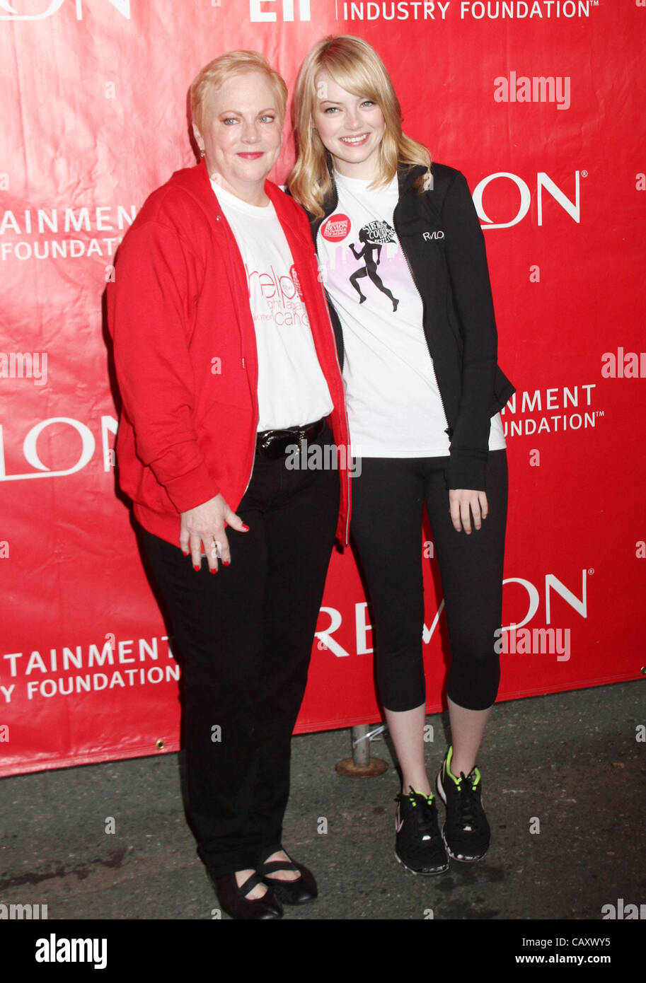 May 5, 2012 - New York, New York, U.S. - Actress EMMA STONE (R) and her ...