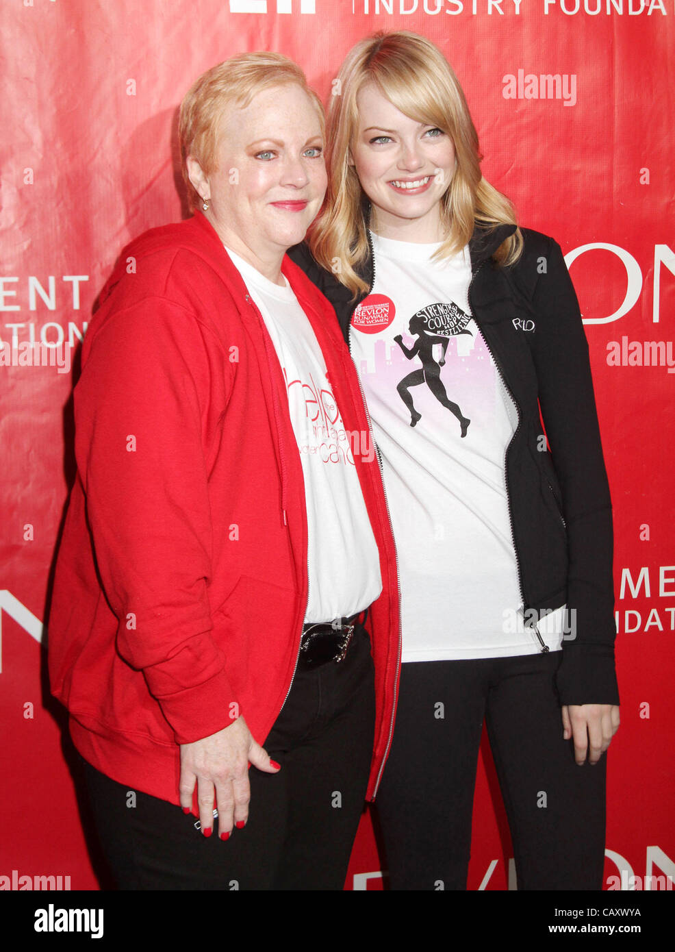 May 5, 2012 - New York, New York, U.S. - Actress EMMA STONE (R) and her ...