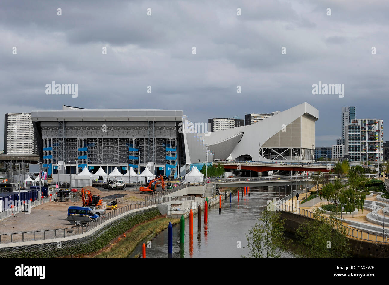05.05.2012 London, England. A view of the Water Polo arena and in the ...