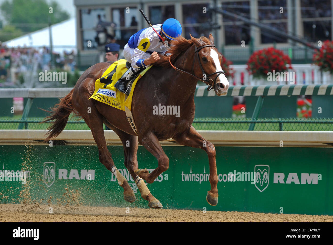 May 5, 2012 - Louisville, Kentucky, U.S. - Shackleford ridden by JESUS ...