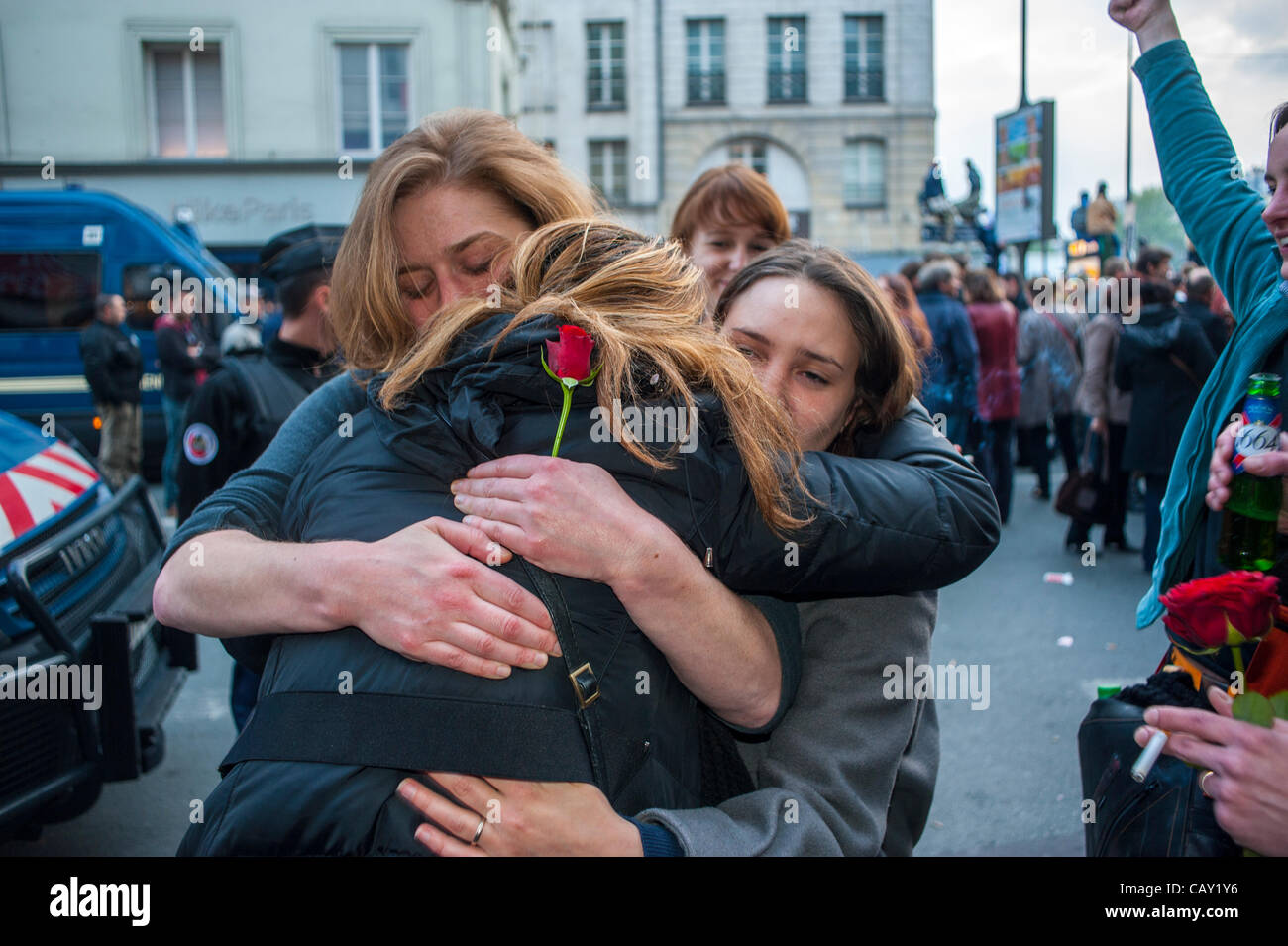 Comforting woman girls enjoying hug embrace embracing women french ...