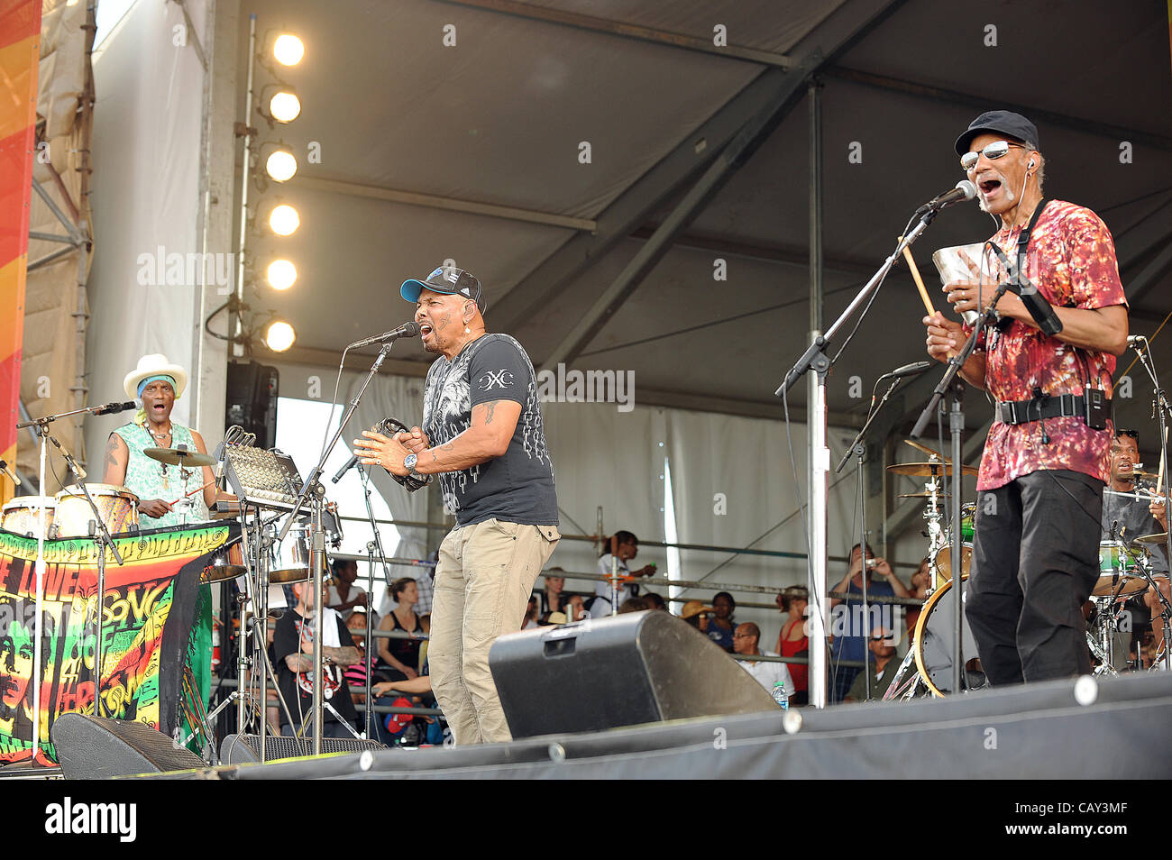 May 6, 2012 - New Orleans, Louisiana; USA - (L-R) Musicians CYRIL ...