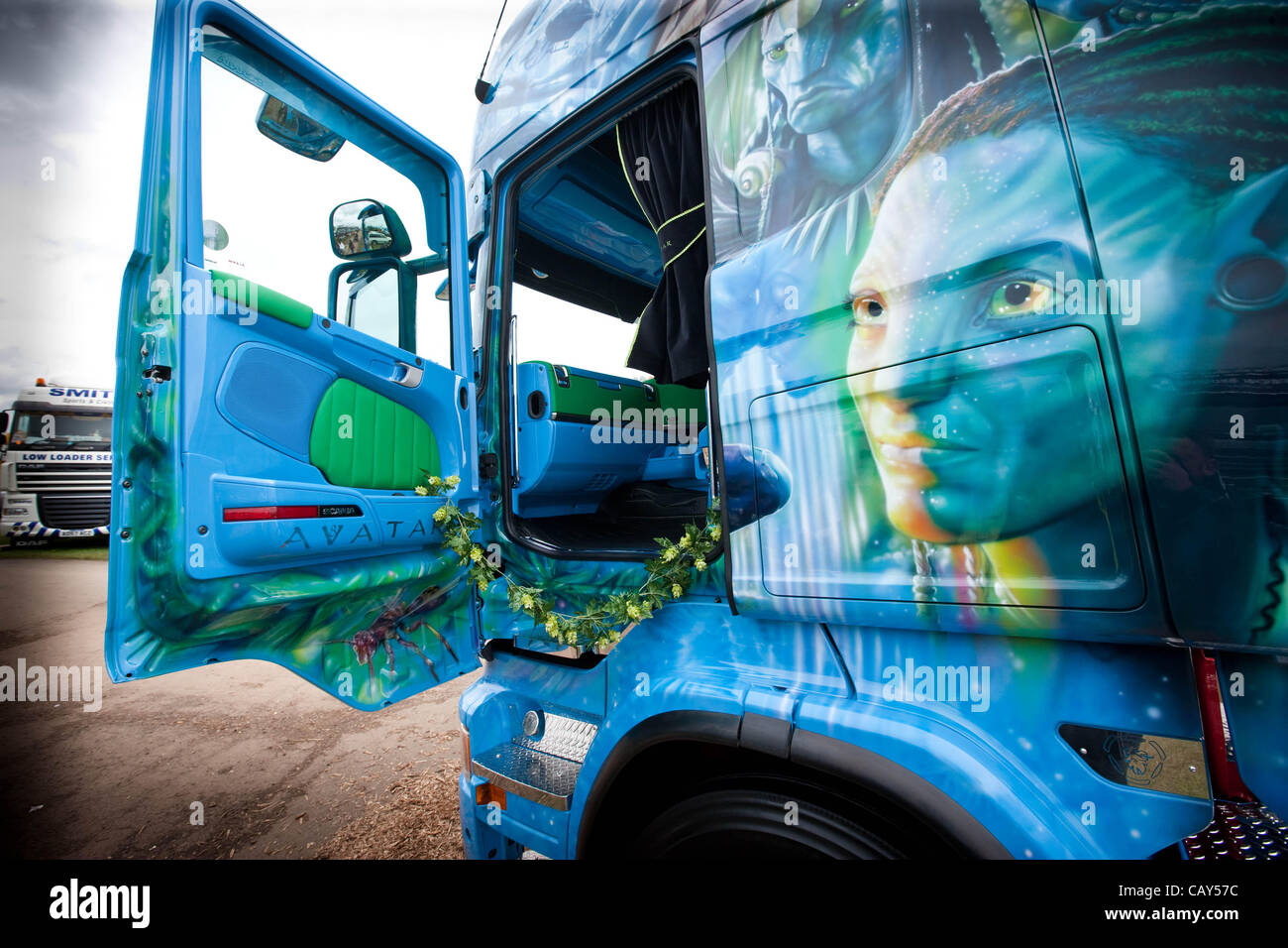 Peterborough,Cambridgeshire, UK. 07 Mar, 2012. A lorry painted with ...