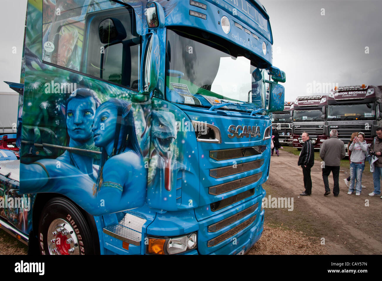 Peterborough,Cambridgeshire, UK. 07 Mar, 2012. A lorry painted with ...