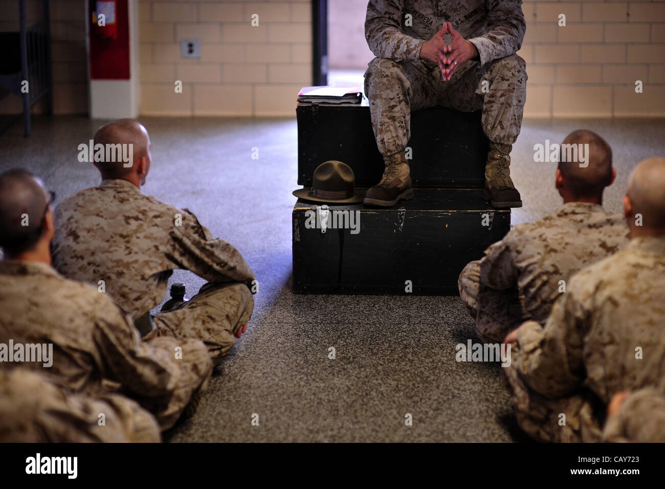 April 19, 2012 - Parris Island, South Carolina, USA - Drill Instructor ...