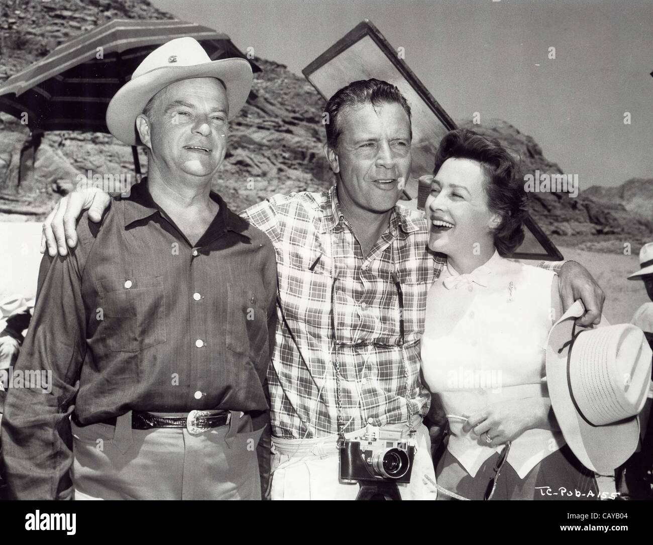 DICK POWELL with his wife June Allyson and Edgar Bergen 1954.The ...