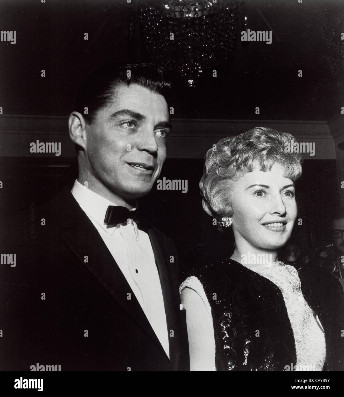 BARBARA STANWYCK with Hunt Powers at the Golden Awards banquet at the ...