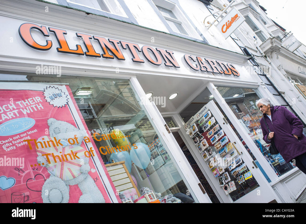 Wed 9 May 2012: A branch of the UK high street retail company Clinton ...