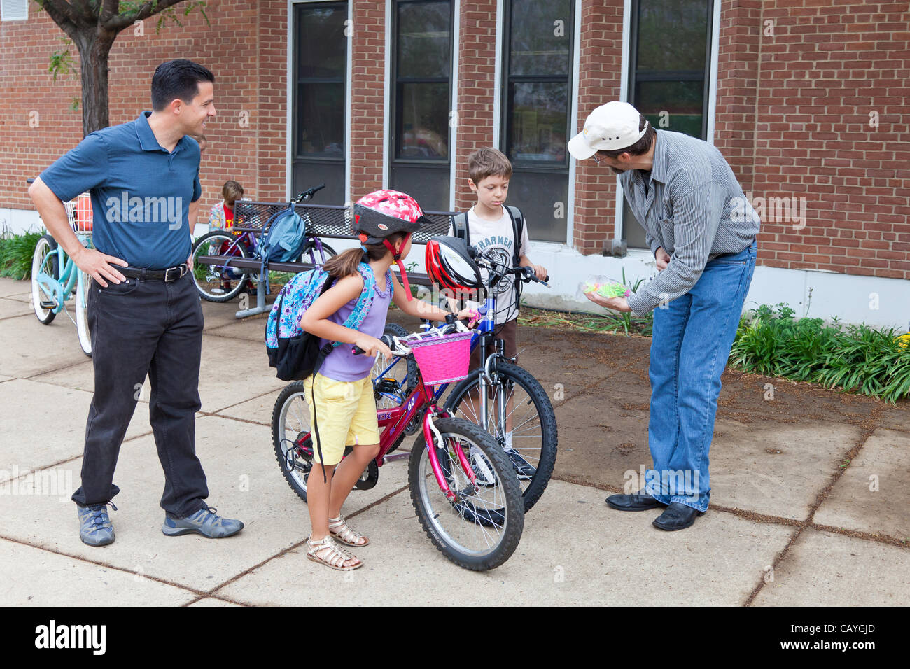 May 9, 2012 - Arlington, Virginia, USA - National Bike to School Day ...