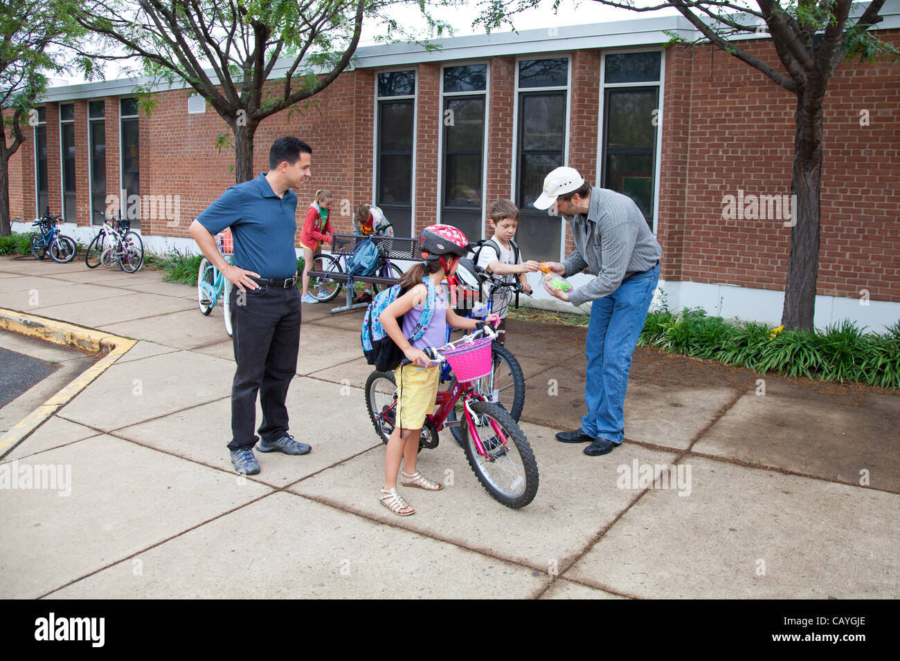 May 9, 2012 - Arlington, Virginia, USA - National Bike to School Day ...