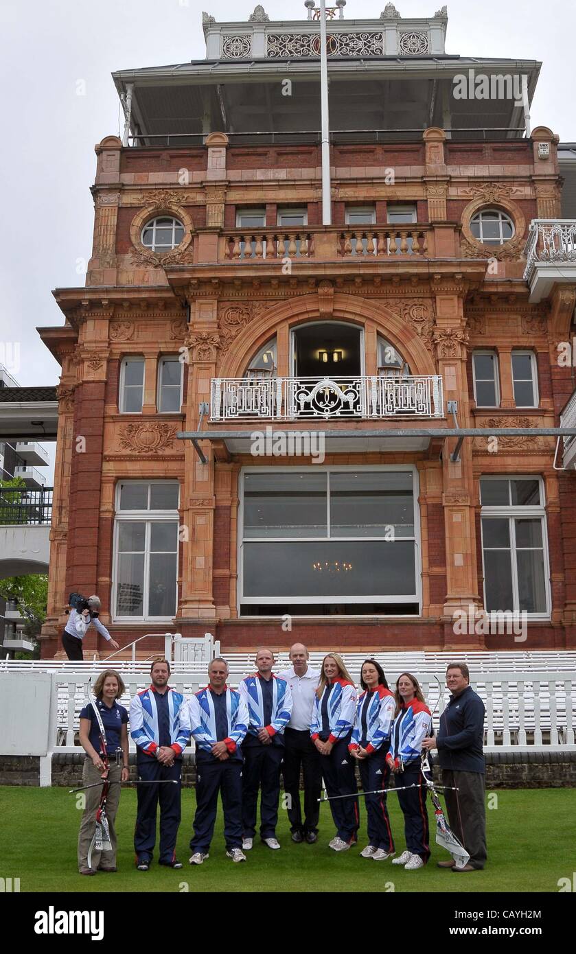 LORDS CRICKET GROUND, LONDON, UK, Wednesday. 09/05/2012. 6 Archers ...