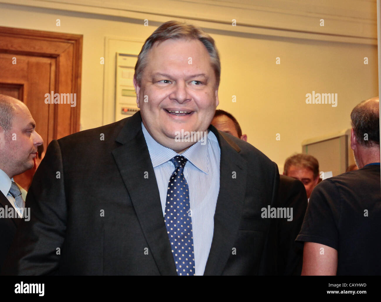 Athens, Greece - Leader of the socialist PASOK party, Evangelos ...