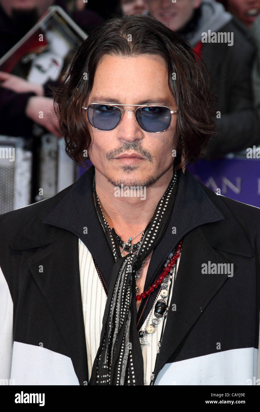 London - Johnny Depp at the European Premiere of 'Dark Shadows' at the ...