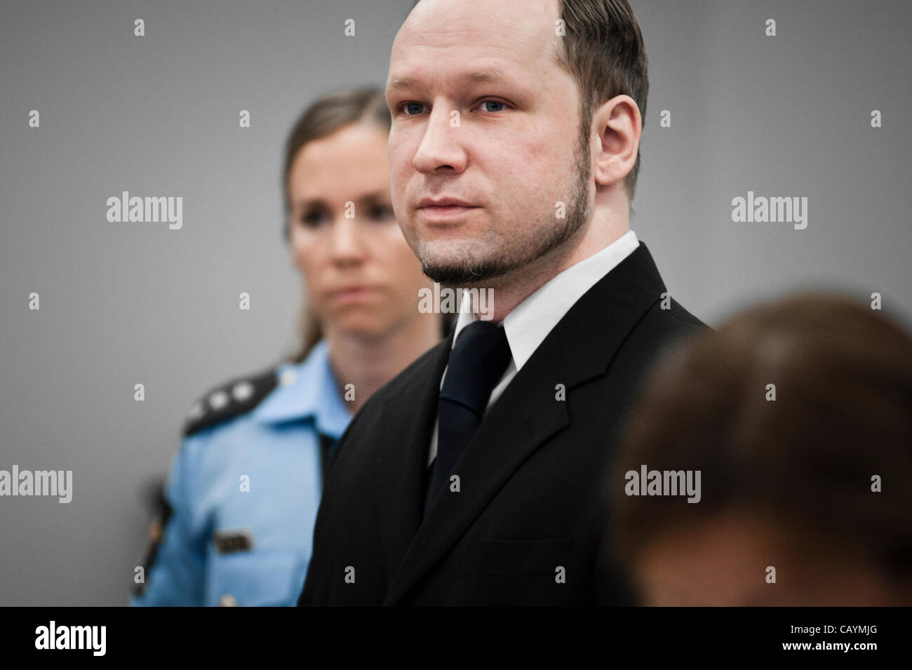 Oslo, Norway. 10/05/2012. Anders Behring Breivik appears in court ...
