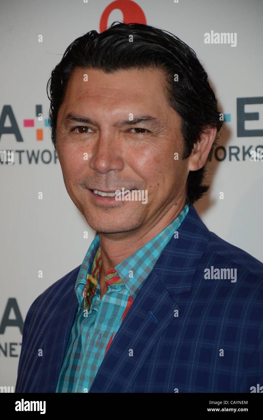 Lou DIamond Phillips at a public appearance for A+E Television Networks ...