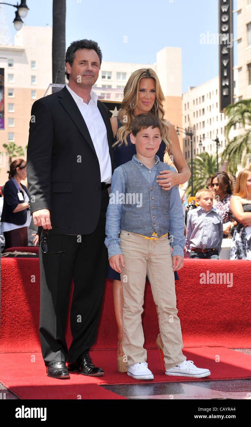 Ellen K, son Calvin, husband Roy at the induction ceremony for Star on ...