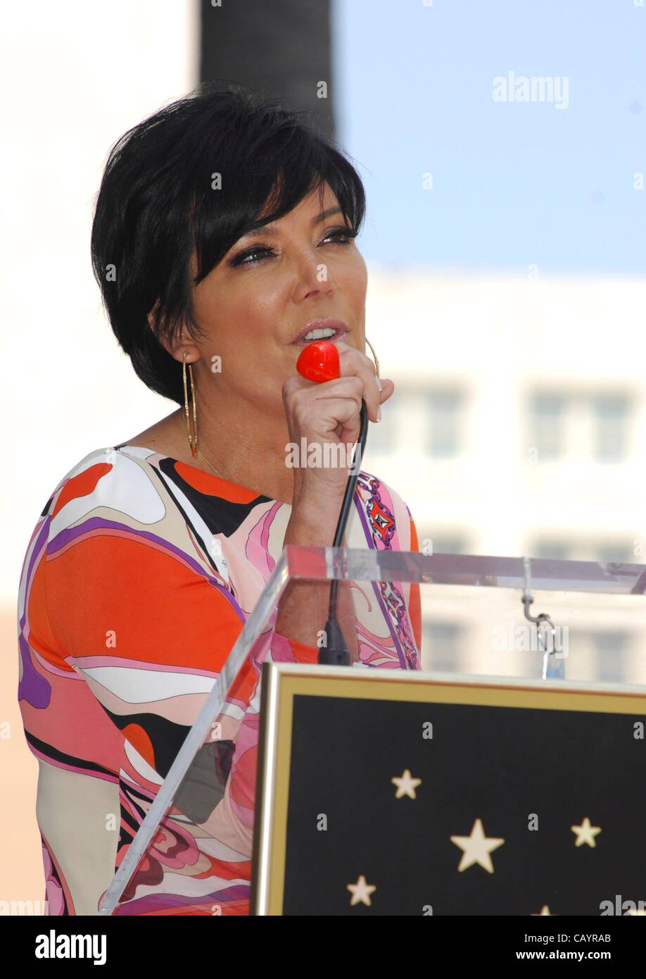 Kris Jenner at the induction ceremony for Star on the Hollywood Walk of ...