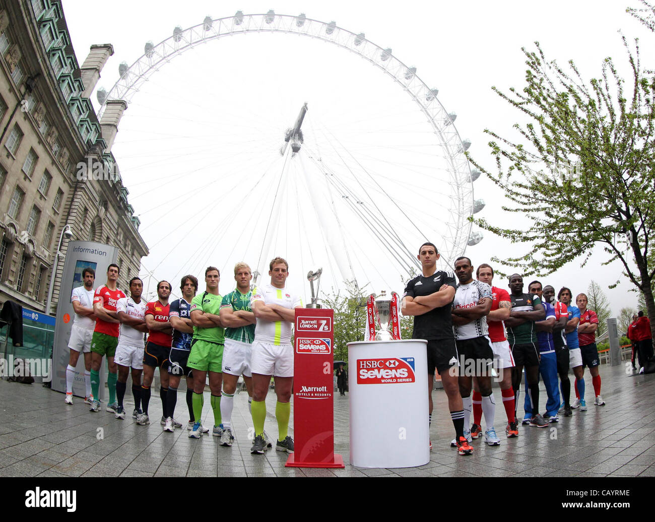 09.05.2012. London, England. 16 Captains at the HSBC Sevens World ...
