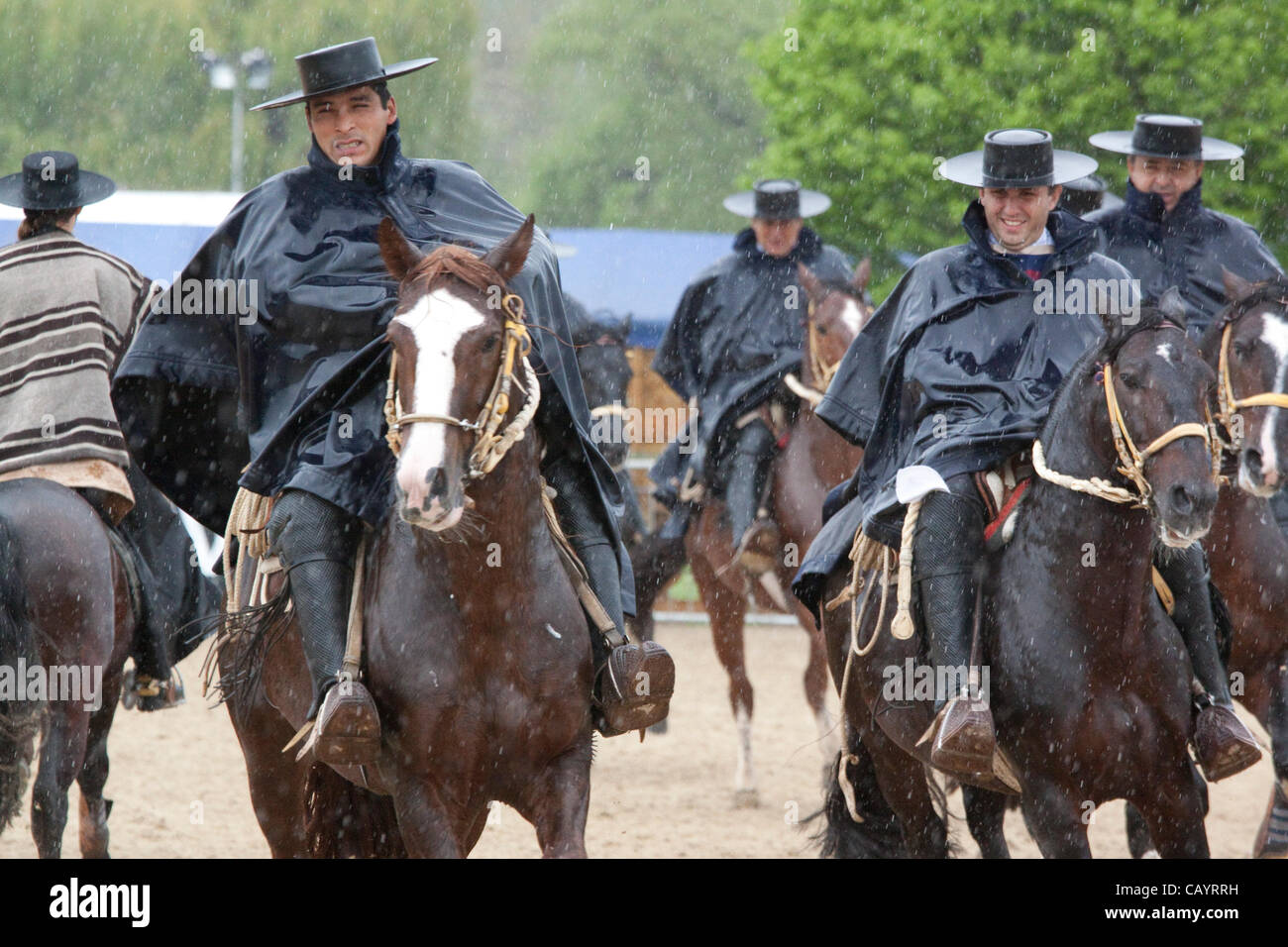 Thursday 10th May 2012. A Huasos cowboy equestrian team from Chile ...