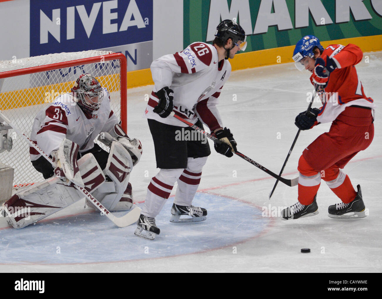 Petr Prucha of Czech (right) and Edgars Masalskis, Krisjanis Redlihs of ...