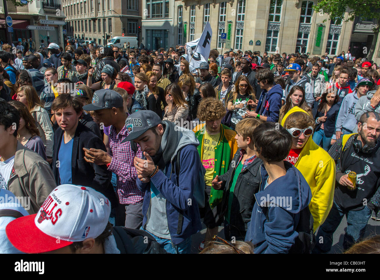 Huge Crowds of French Teenagers Smoking Marijuana Cigarettes at "World ...