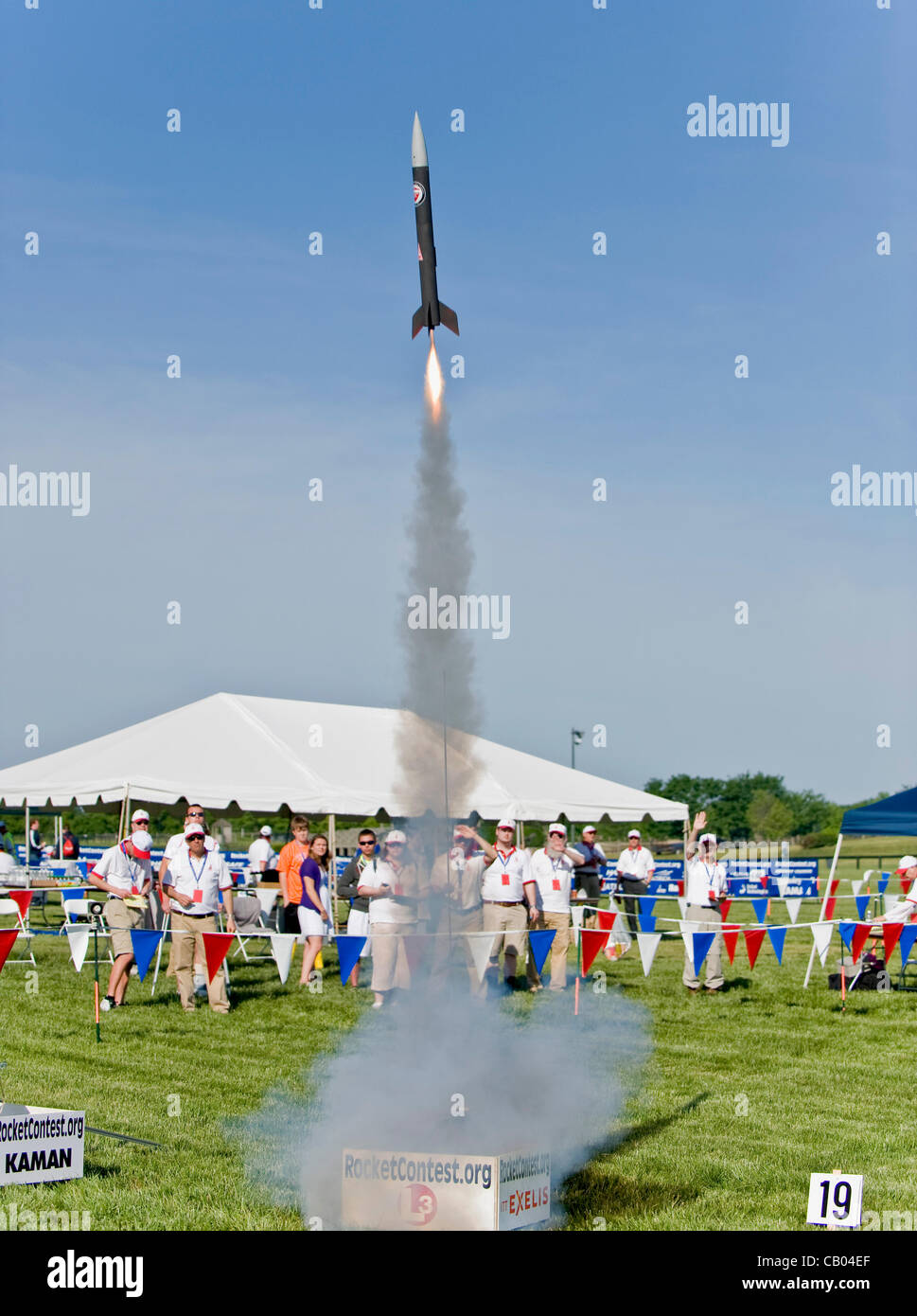 May 12, 2012 - The Plains, VA, USA - A rocket leaves the launch pad at ...