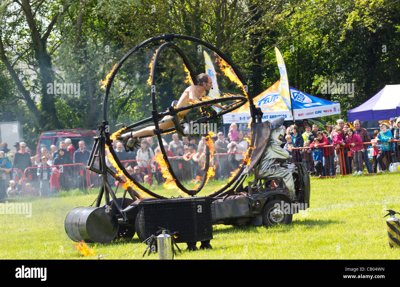 Joesph Peace Fire show at the Stotfold Mill steam fair and country show ...